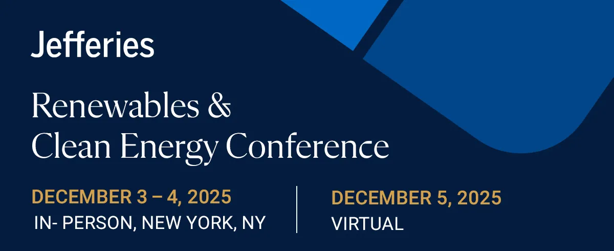 Renewables & Clean Energy Conference US | Jefferies.com