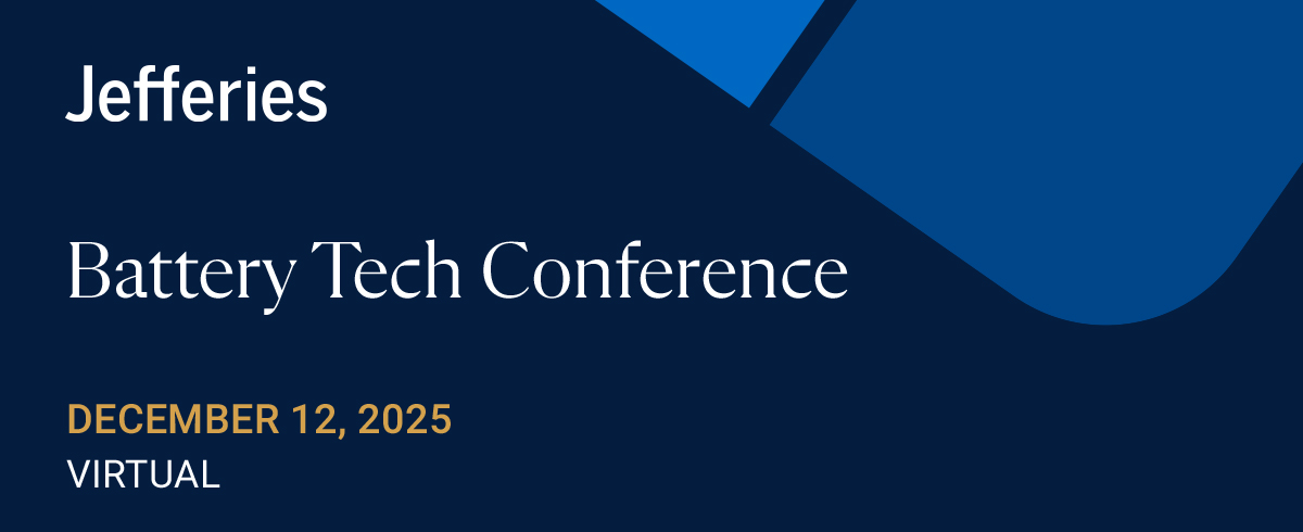 Virtual Battery Tech Conference | Jefferies.com